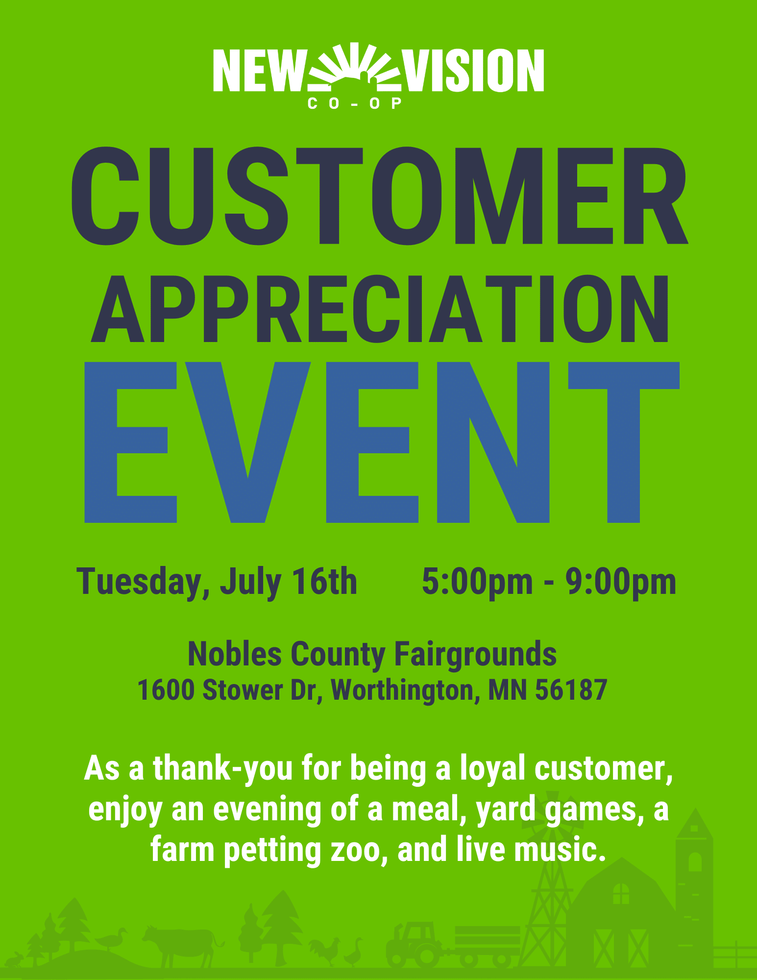 Customer Appreciation Event | New Vision Co-op