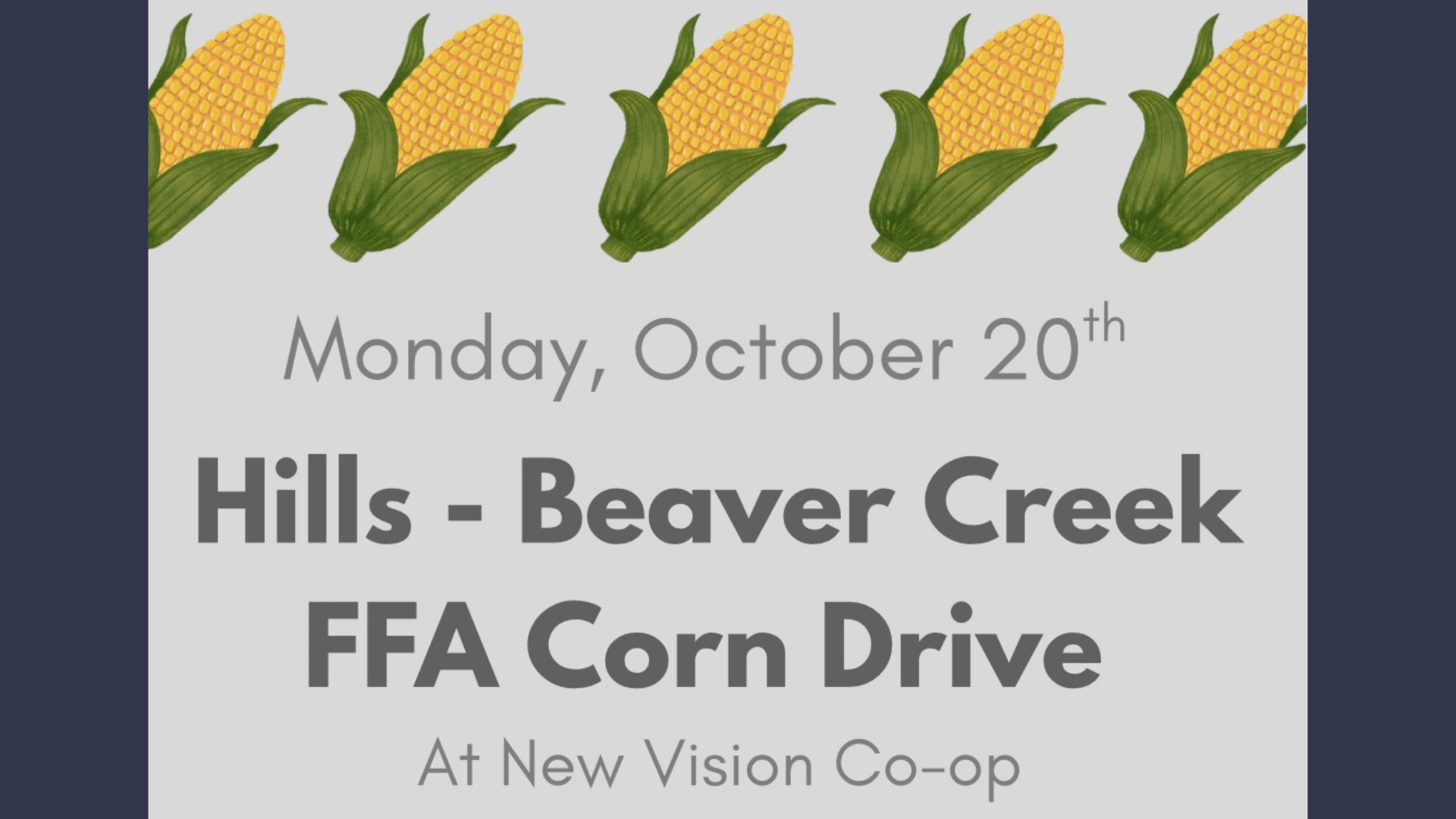 HBC FFA Corn Drive | New Vision Co-op